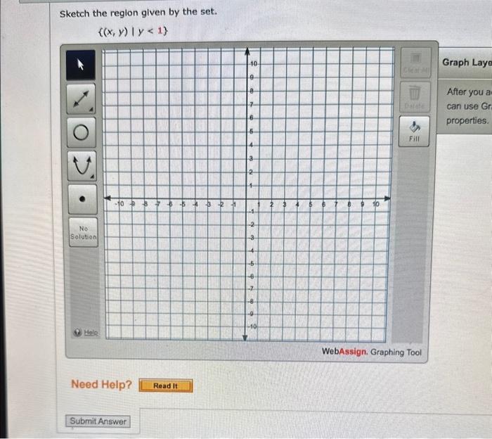 Solved Sketch the region given by the set. {(x,y)∣y