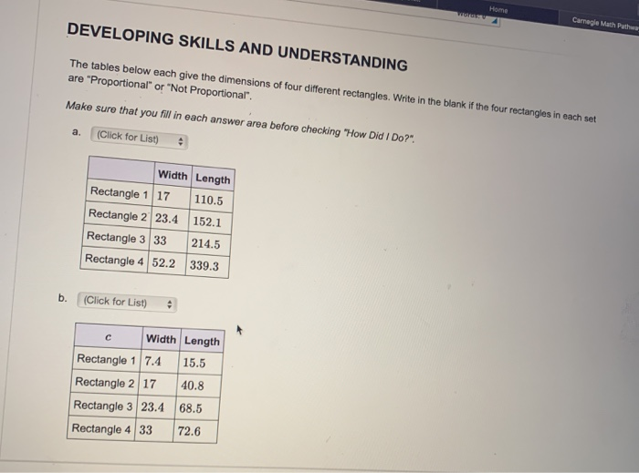 Solved Home Carnegie Math Pathwa DEVELOPING SKILLS AND | Chegg.com