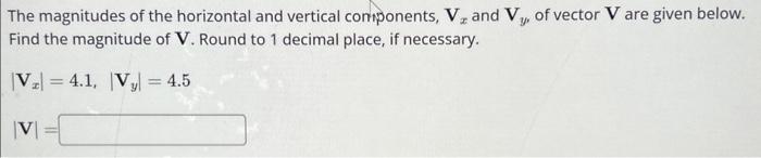 Vector V has magnitude ∣V∣ and forms an angle θ with | Chegg.com
