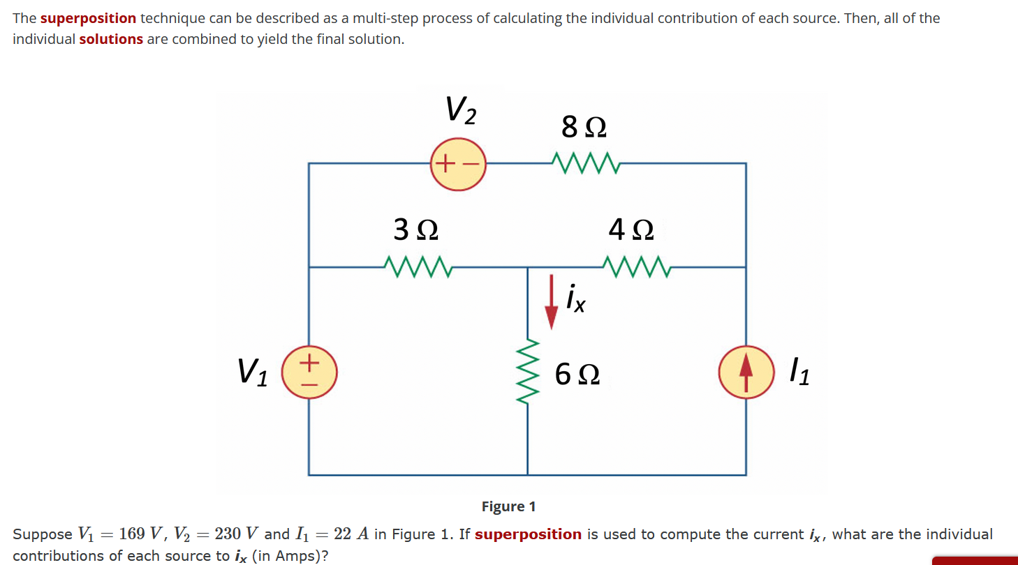 Solved The superposition technique can be ﻿described as ﻿a | Chegg.com