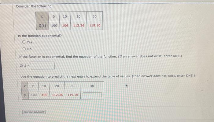 Solved Consider the following. Is the function exponential? | Chegg.com