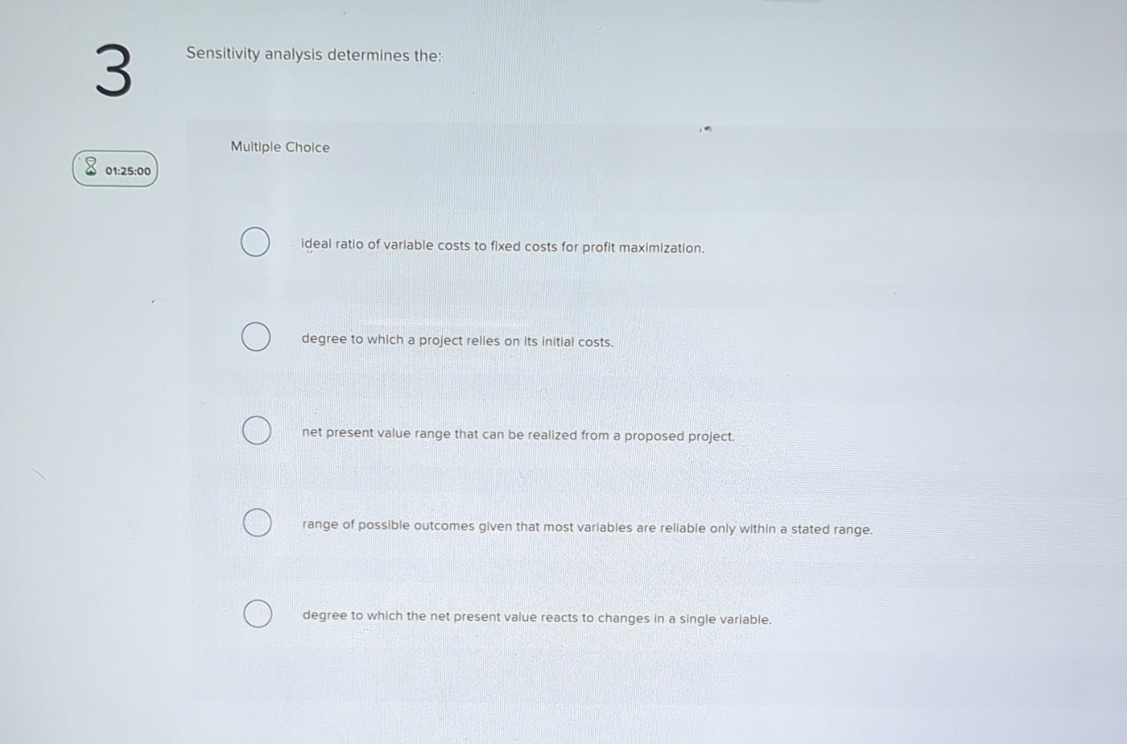 Solved Sensitivity analysis determines the: Multiple Choice | Chegg.com