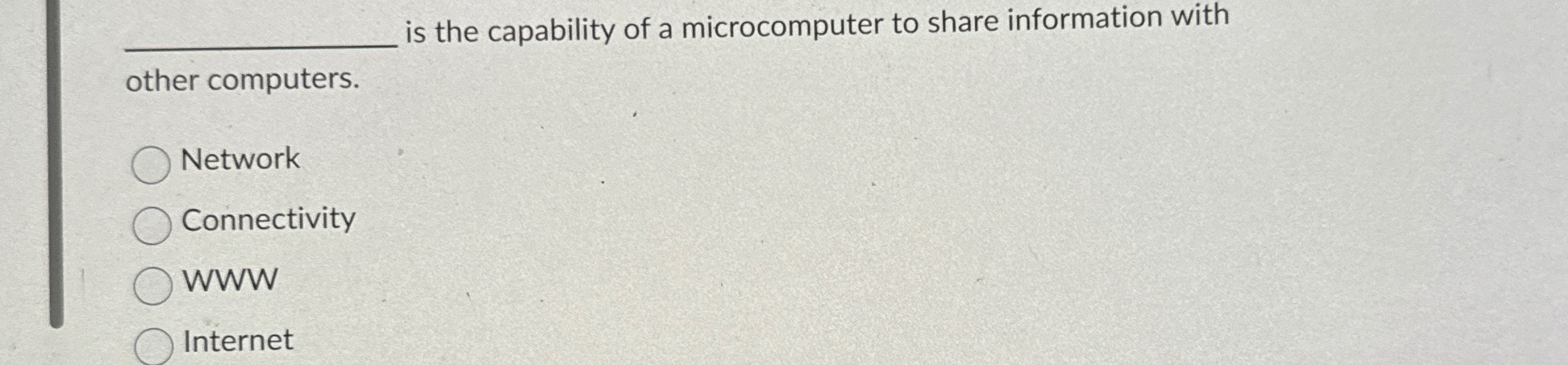 Solved ﻿is the capability of a microcomputer to share | Chegg.com