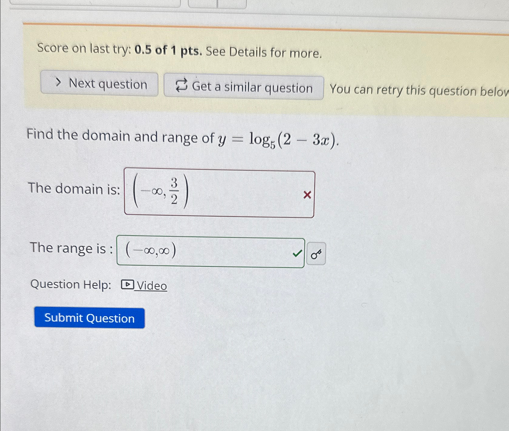 Solved Score on last try: 0.5 ﻿of 1 ﻿pts. ﻿See Details for | Chegg.com
