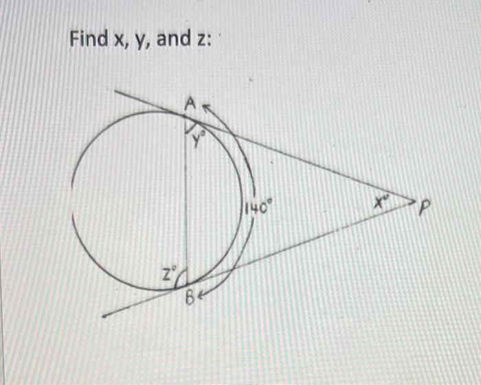 Solved Find x,y, and z : | Chegg.com