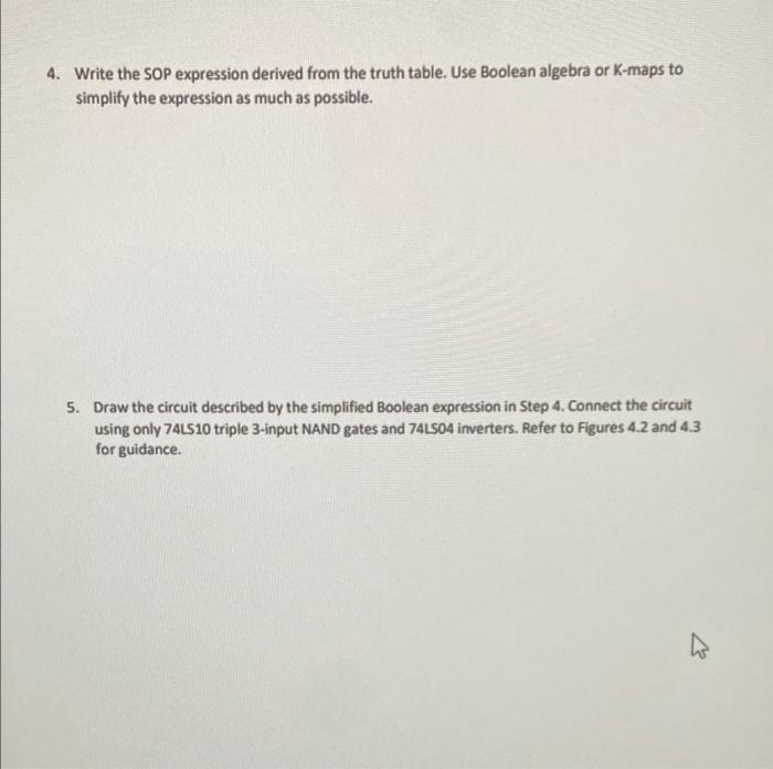 Solved Lab 3: Boolean Algebra SOP Forms Objectives Upon | Chegg.com