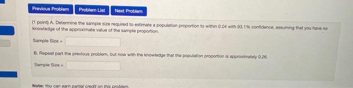 Solved Previous Problem Probler List Next Problem (tpoint A | Chegg.com