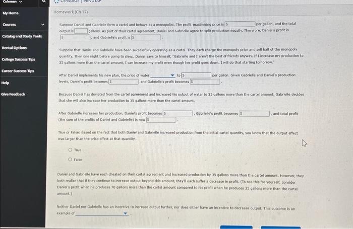 Solved 3. Breakdown of a cartel agreement Consider a town in | Chegg.com