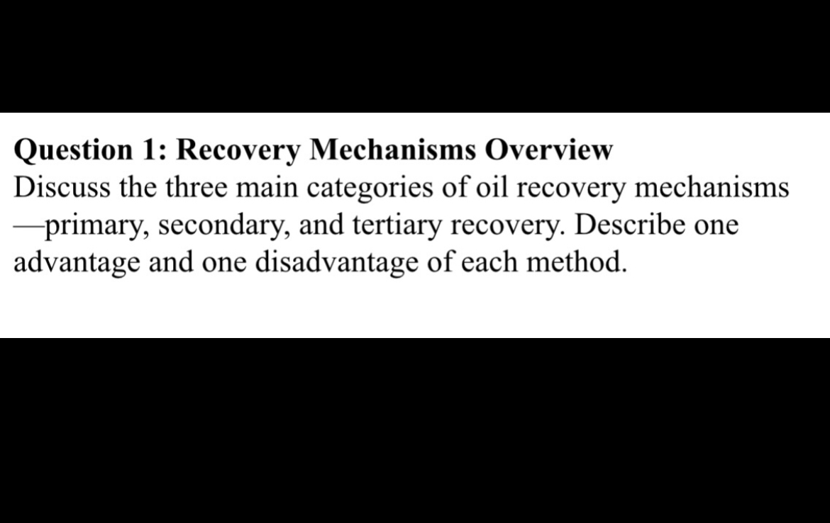 Solved Question 1: Recovery Mechanisms OverviewDiscuss the | Chegg.com