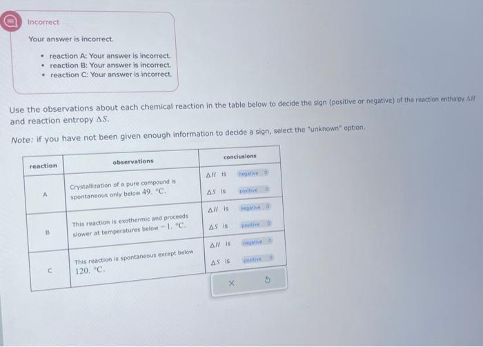 Solved Incorrect Your answer is incorrect. - reaction A: | Chegg.com Solved Incorrect Your answer is incorrect. - reaction A: | Chegg.com