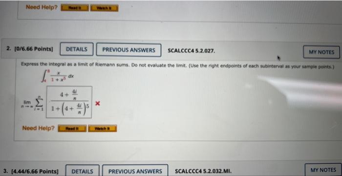 Solved Express the integral as a limit of Riemann sums. Do | Chegg.com