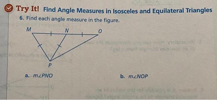 Solved Try It! Find Angle Measures in Isosceles 6. Find each | Chegg.com