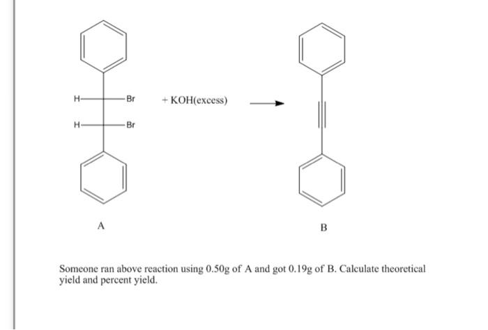 Solved H Br + KOH(excess) H Н Br А B Someone ran above | Chegg.com