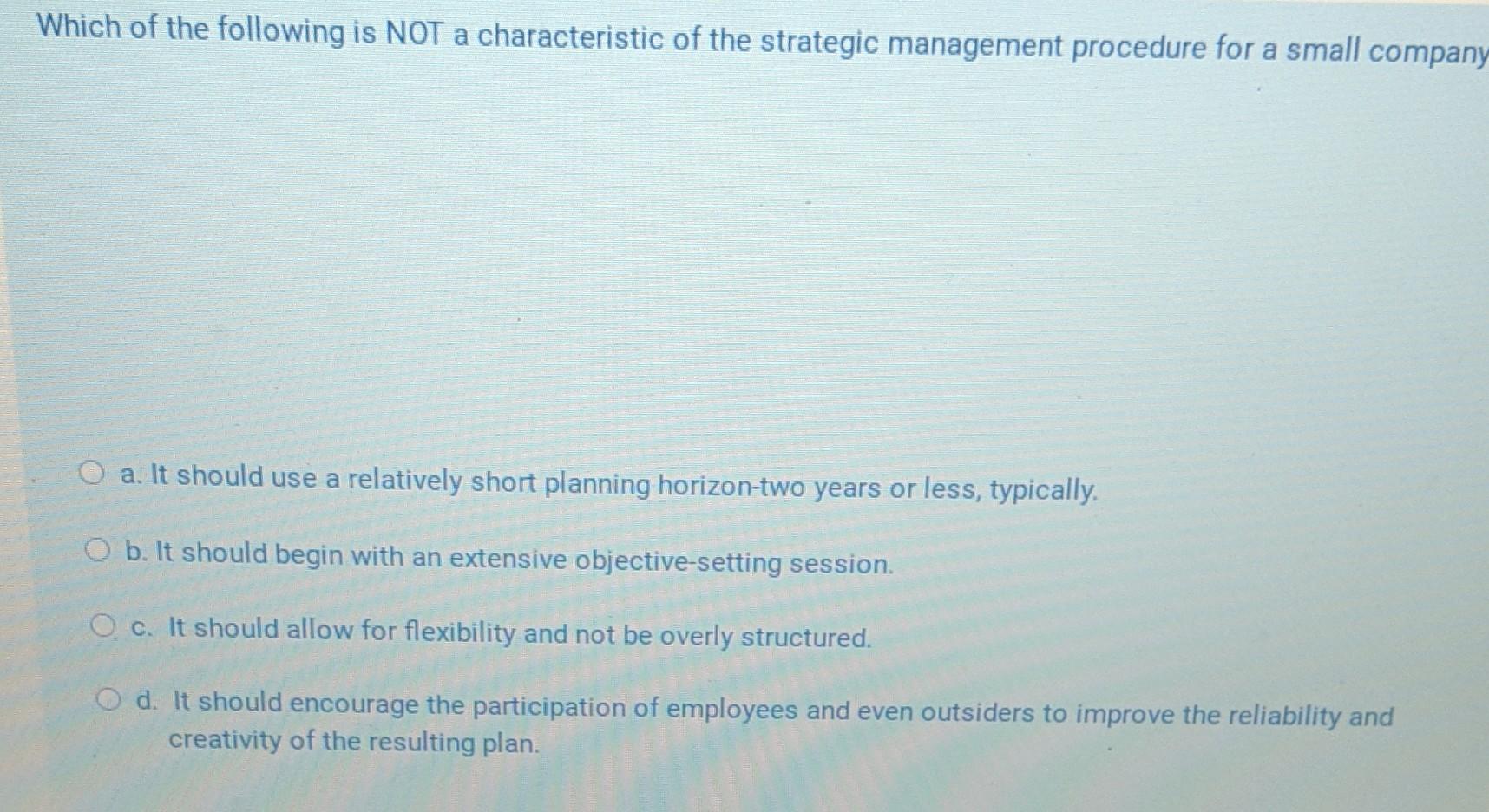 Solved Strategy implementation is fundamentally an | Chegg.com