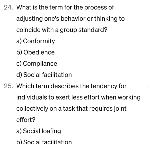Solved What is the term for the process of adjusting one's | Chegg.com