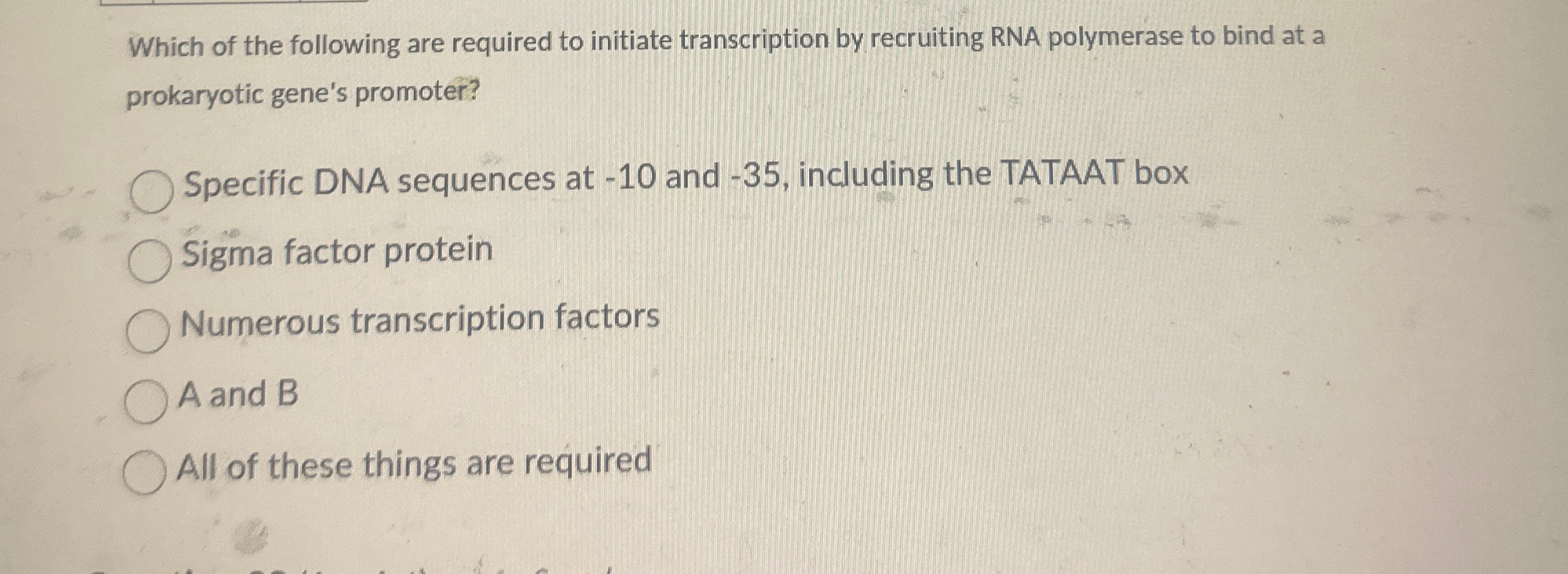 Solved Which of the following are required to initiate | Chegg.com