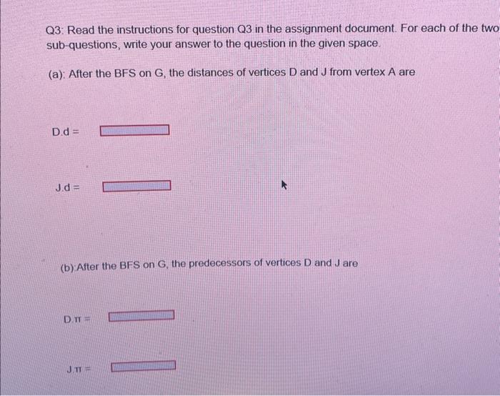 Solved Q3 (10 points) An undirected graph G is shown in | Chegg.com