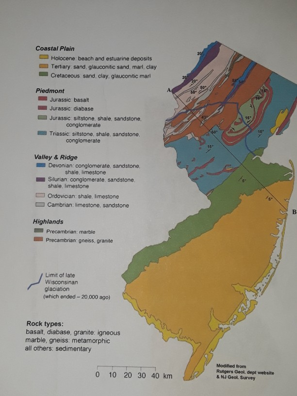 The map on the next page is a simplified geologic map | Chegg.com