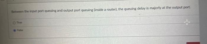Solved Between The Input Port Queuing And Output Port 4479