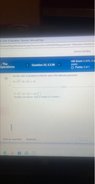 Solved 21+[32+(b−5)]−(−6) 21−[32+(0−5)]−(−6)= | Chegg.com