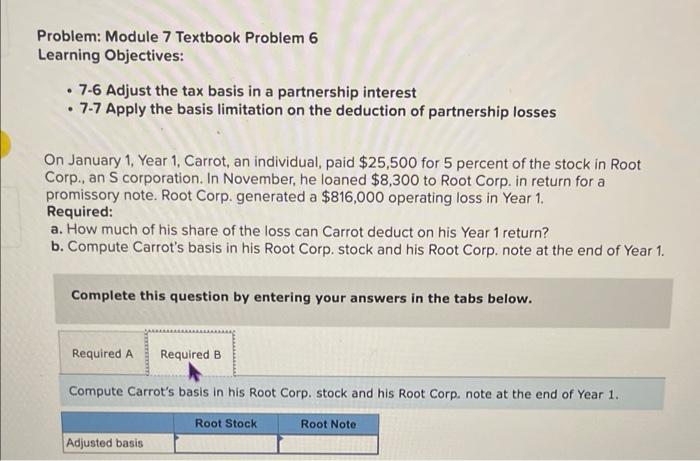 Solved Problem: Module 7 Textbook Problem 6 Learning | Chegg.com