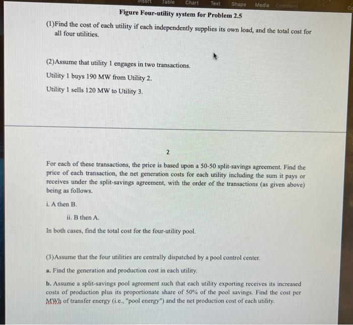 Solved Q1. Four utilities are interconnected. Each utility | Chegg.com