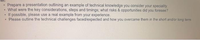 Solved - Prepare a presentation outlining an example of | Chegg.com