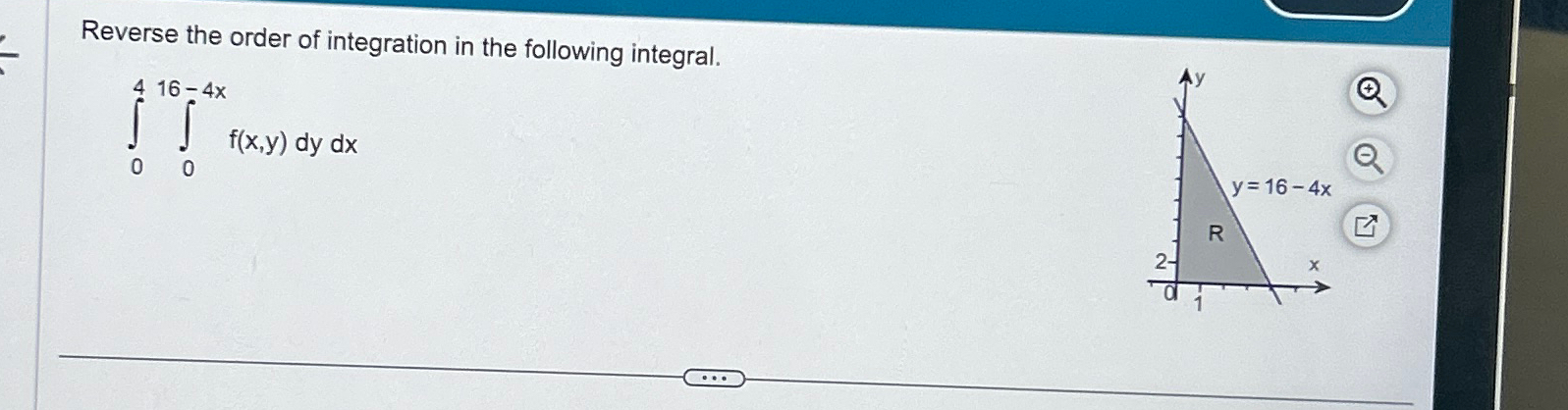 Solved Reverse the order of integration in the following | Chegg.com