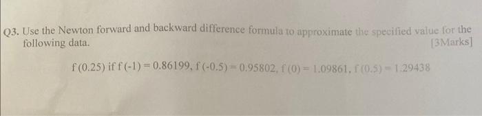 Solved Q2. Construct Newton interpolating polynomials of | Chegg.com