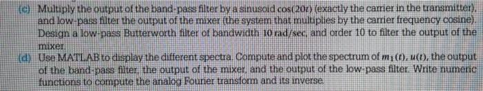 Solved please provide a typed matlab code hand written can | Chegg.com