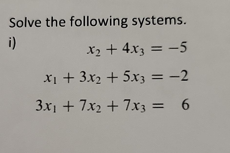 Solved Solve the following | Chegg.com