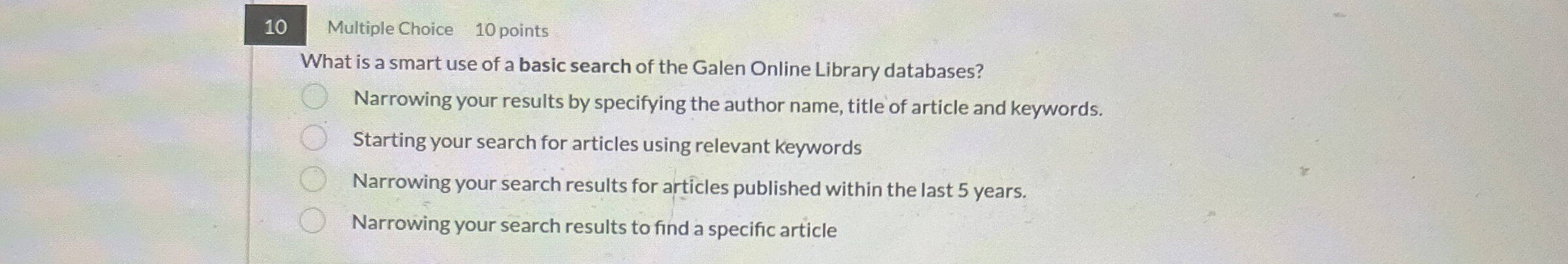 Solved 10Multiple Choice10 ﻿pointsWhat is a smart use of a | Chegg.com