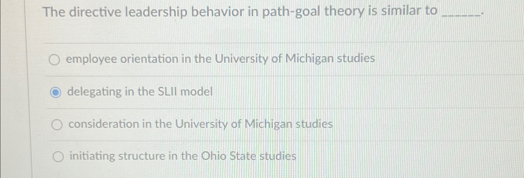 Solved The directive leadership behavior in path-goal theory | Chegg.com