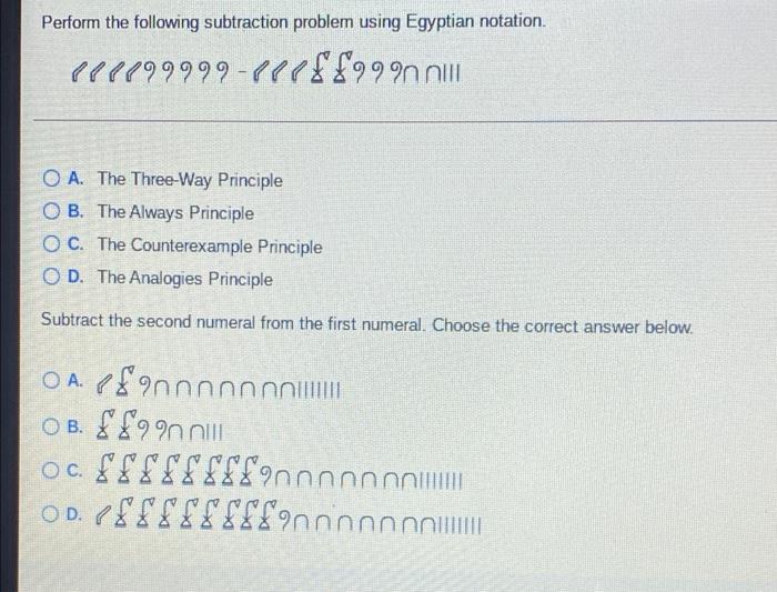 Solved Perform the following subtraction problem using | Chegg.com