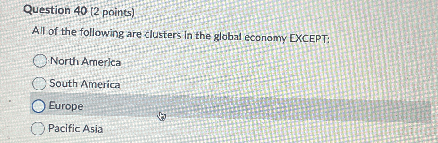 Solved Question 40 (2 ﻿points)All of the following are | Chegg.com