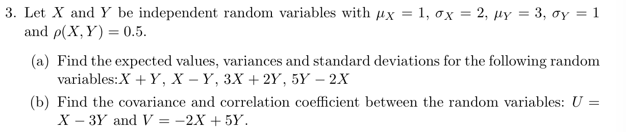 Solved Let x ﻿and Y ﻿be independent random variables with | Chegg.com