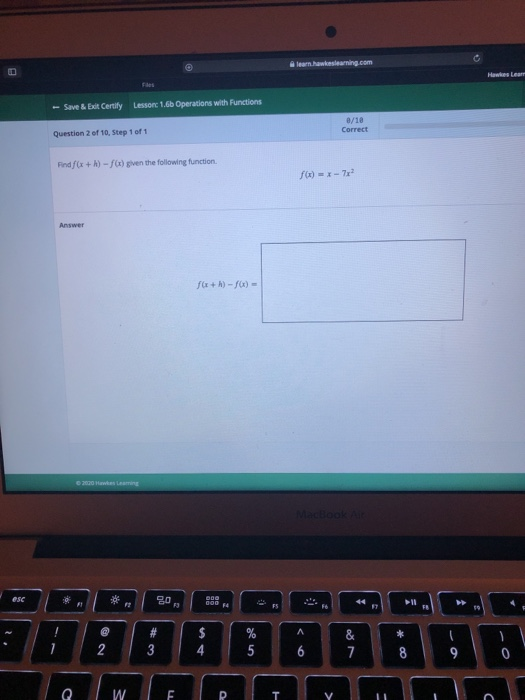 Solved learn.hawkeslearning.com Hows Learr Fas - Save & Exit | Chegg.com