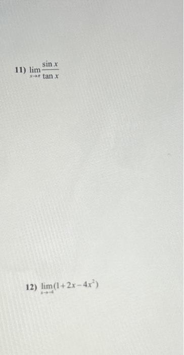 Solved limx→−1x2−43x2−x+1 0) limx→14x2−1x3+2x+1Find the | Chegg.com