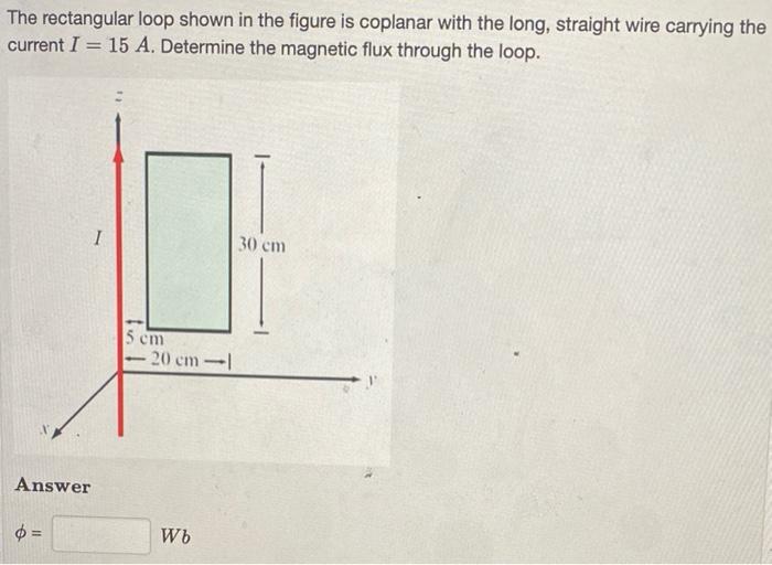 Solved The rectangular loop shown in the figure is coplanar | Chegg.com