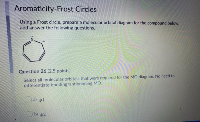 Solved Aromaticity-Frost Circles Using a Frost circle, | Chegg.com