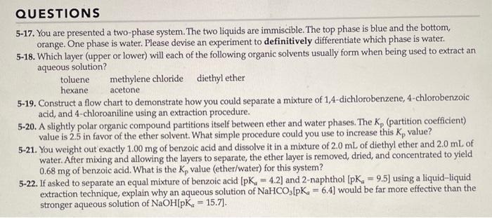 Solved QUESTIONS 5-17. You are presented a two-phase system. | Chegg.com
