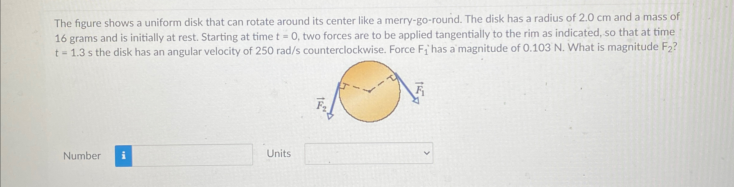 Solved The figure shows a uniform disk that can rotate | Chegg.com