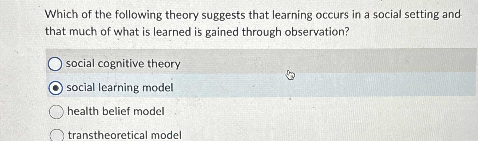 Solved Which of the following theory suggests that learning | Chegg.com