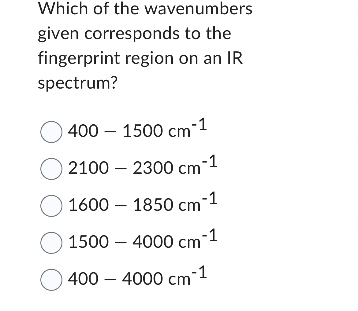 Solved Which of the wavenumbers given corresponds to the | Chegg.com