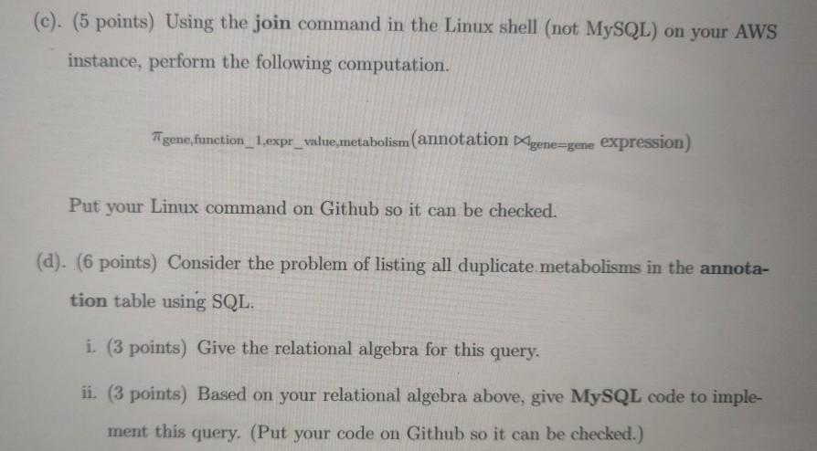 Solved (a). (2 points) Create a tab-separated file in your | Chegg.com
