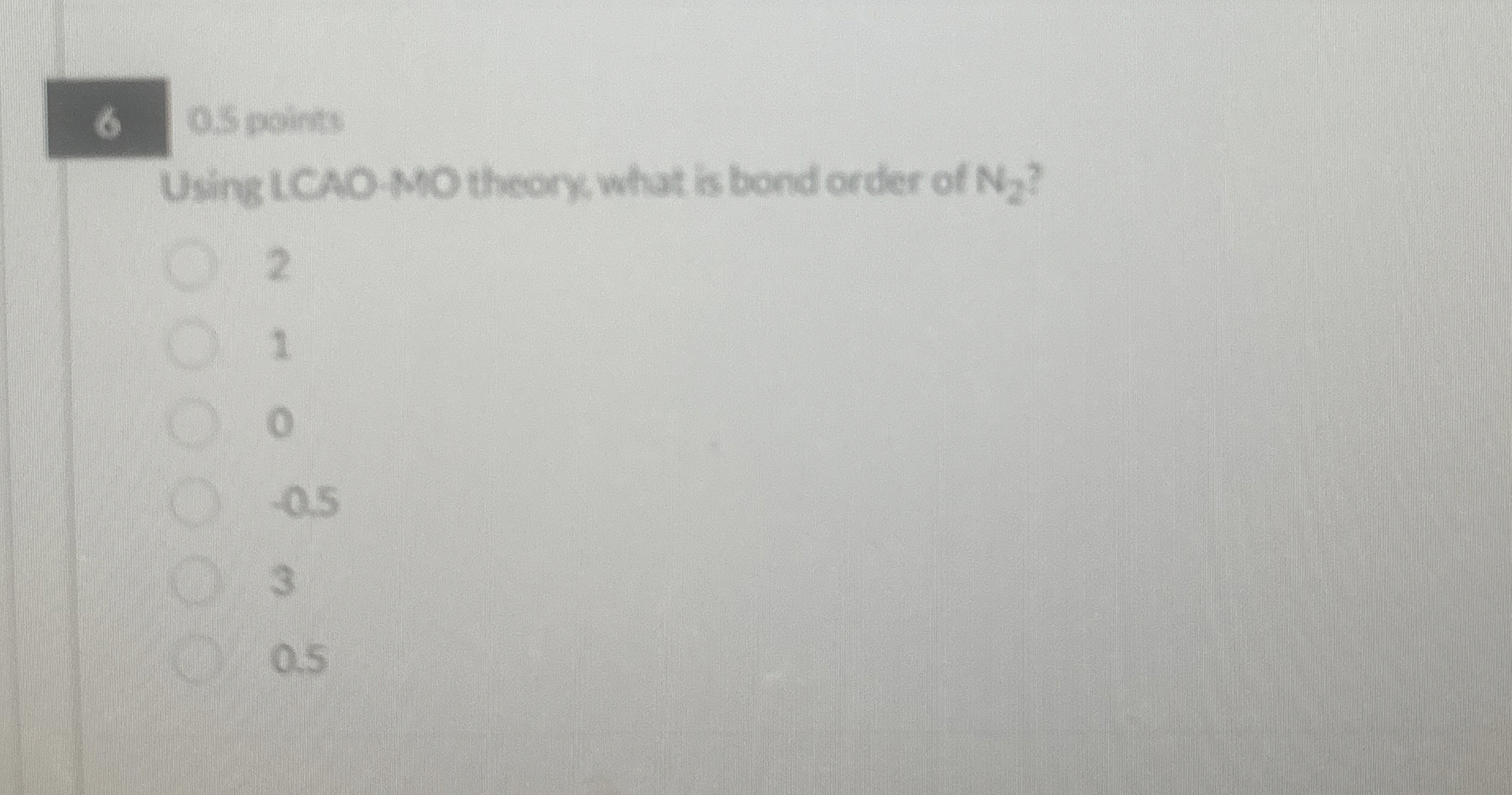 Solved 0.5 ﻿pointsUsing ICAOH WO theory what is bond order | Chegg.com