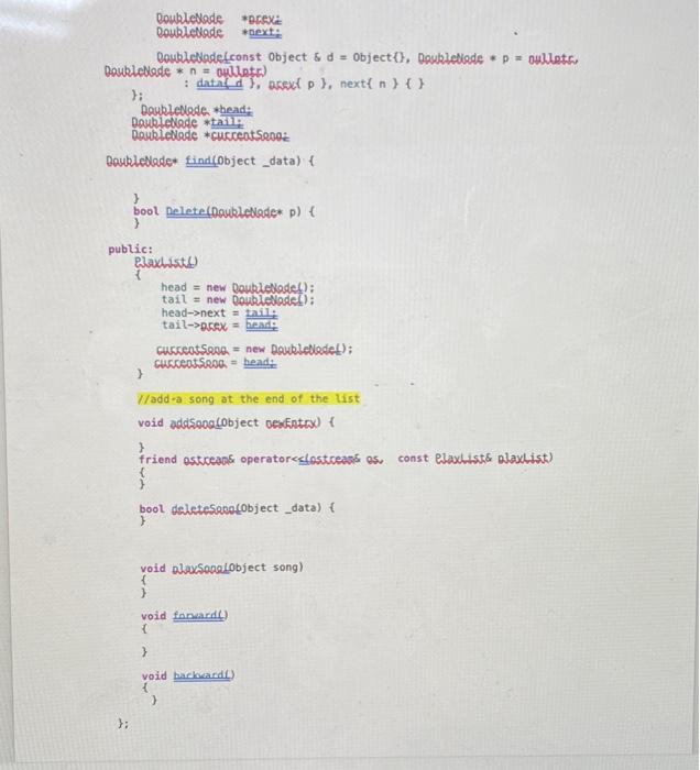 Solved Exercise 1: You are to code some simple music player | Chegg.com