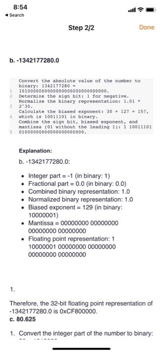 Solved can you tell me how you got the mantissa for these | Chegg.com