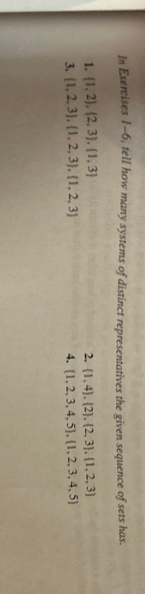 Solved In Exercises 1-6, ﻿tell how many systems of distinct | Chegg.com