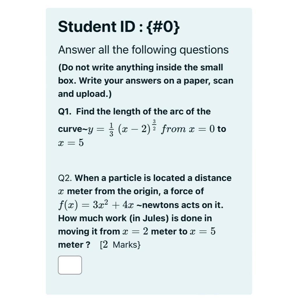 Solved Student ID : {#0}Answer all the following | Chegg.com